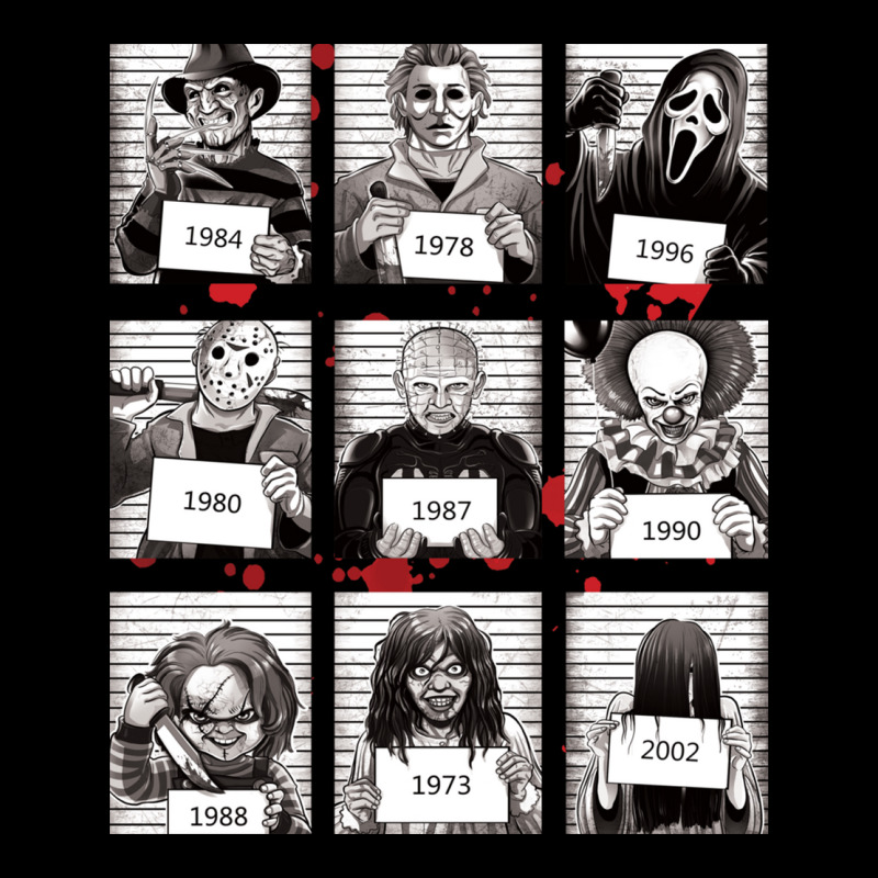 Halloween Creepy Legends Killer Mugshots Horror Fa Motorcycle License ...