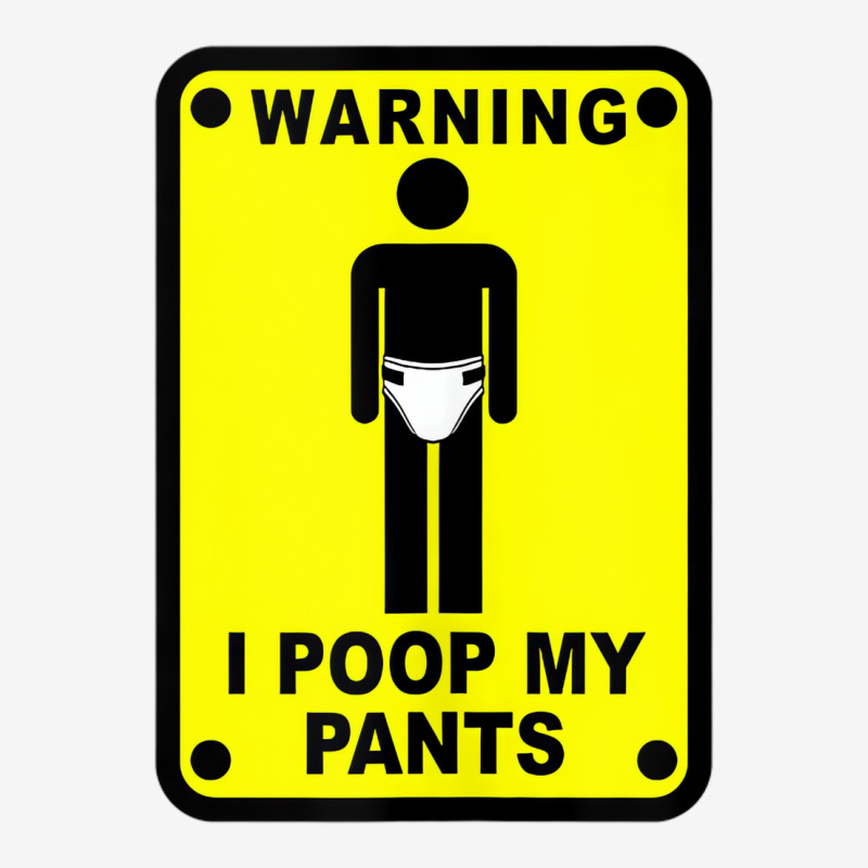 Warning I Poop My Pants Tank Top Round Patch By Karynadreck - Artistshot