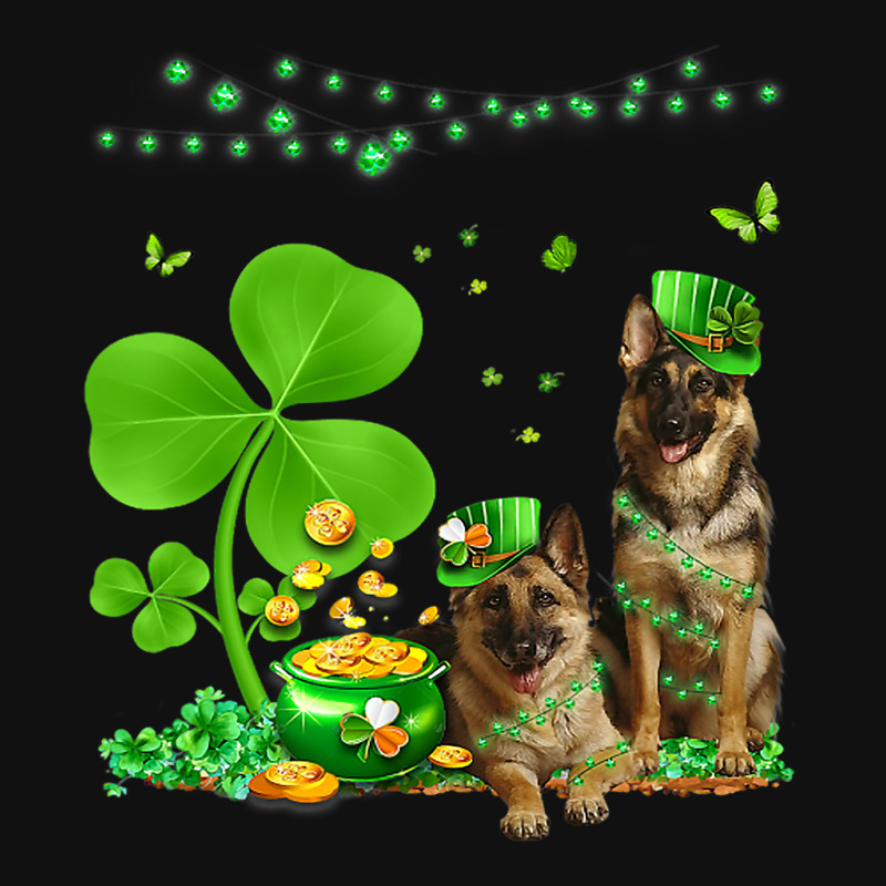 St Patricks Day German Shepherd Shamrock Pet Dog L Atv License Plate By ...