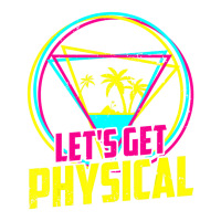 Let's Get Physical Vintage 80s Retro Workout T Shi Metal Print Square ...