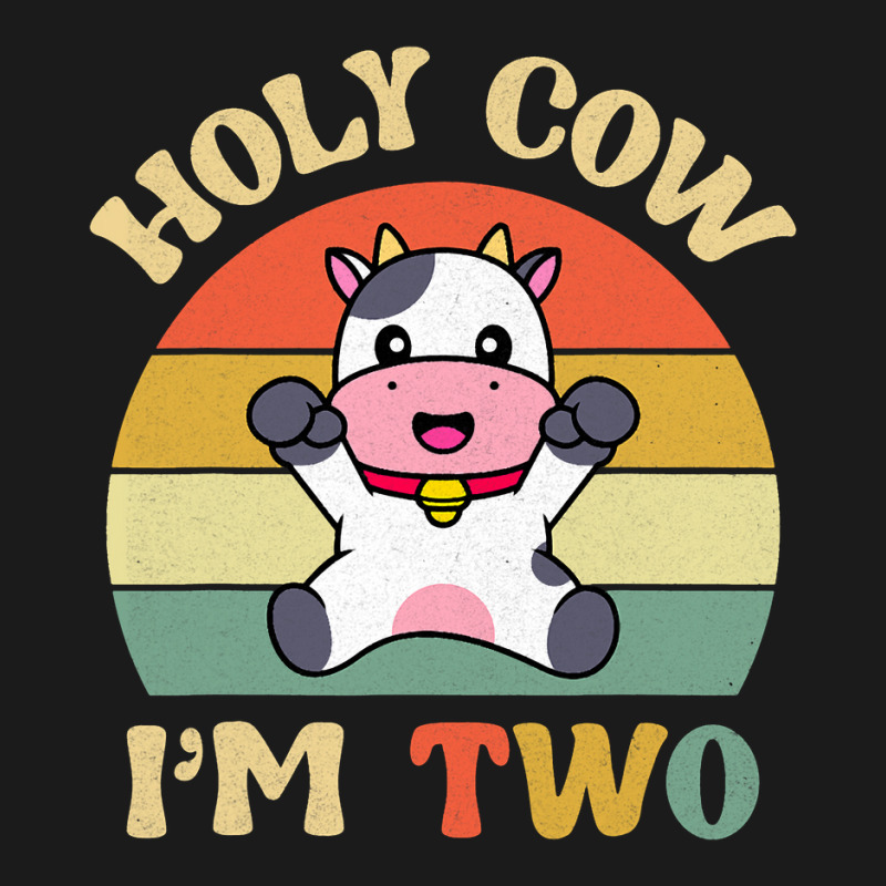 Holy Cow Im Two Cute Vintage Farm Animal Theme 2nd Full-length Apron By ...