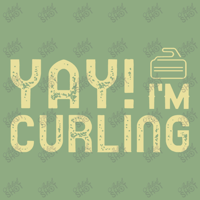 Curling Yay! I'm Curling Skinny Tumbler By Kolamaira - Artistshot