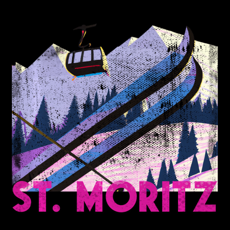 St. Moritz Ski Vintage Style St. Moritz Skiing V Fleece Short By ...