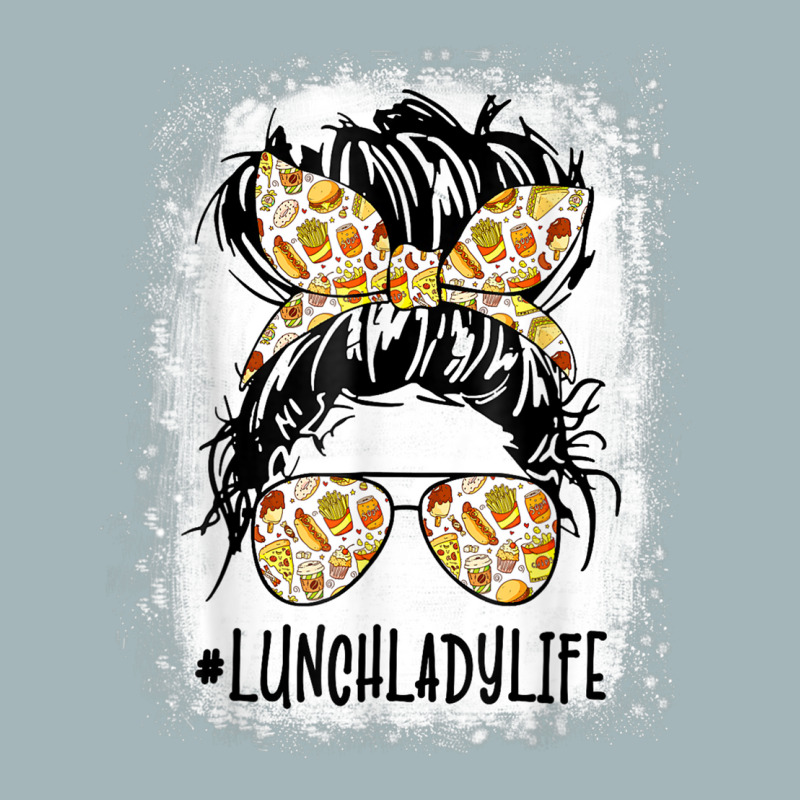 Custom Lunch Lady Messy Hair Woman Bun Lunch Lady Life Bl Unisex Sherpa ...