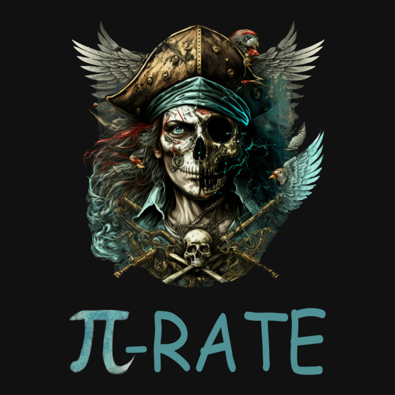 Custom Funny Pi Rate Happy Pi Day Math Captain Pirate Ske Accessory ...