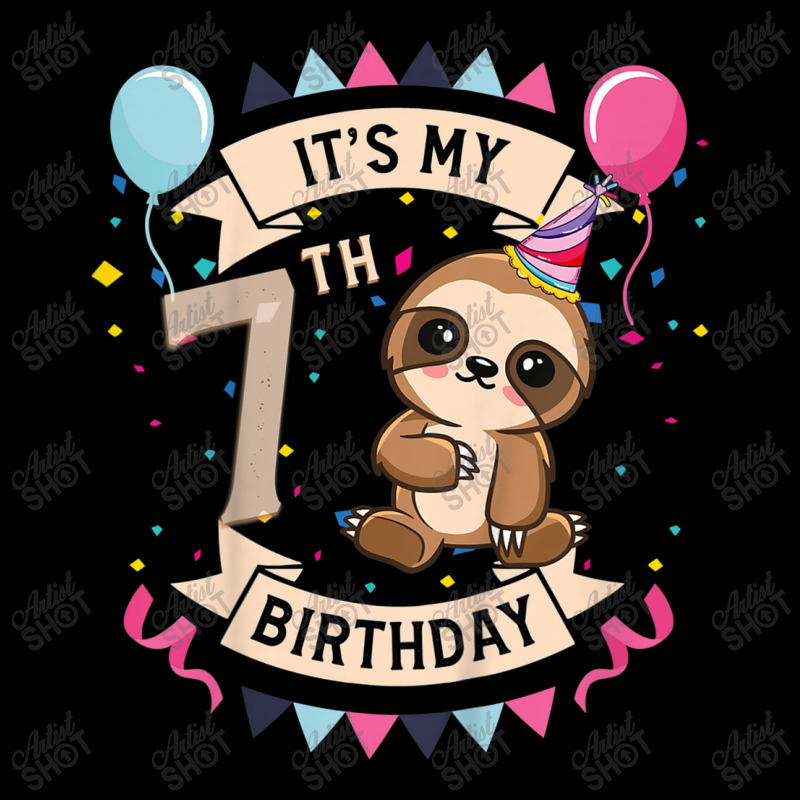 Custom Kids 7 Year Old Sloth Girl 7th Birthday Party Cute License Plate ...