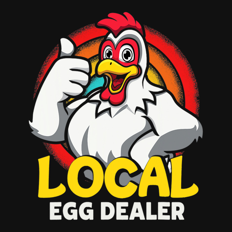 Custom Funny Chicken Local Egg Dealer Farmer Chicken Egg Metal Print ...