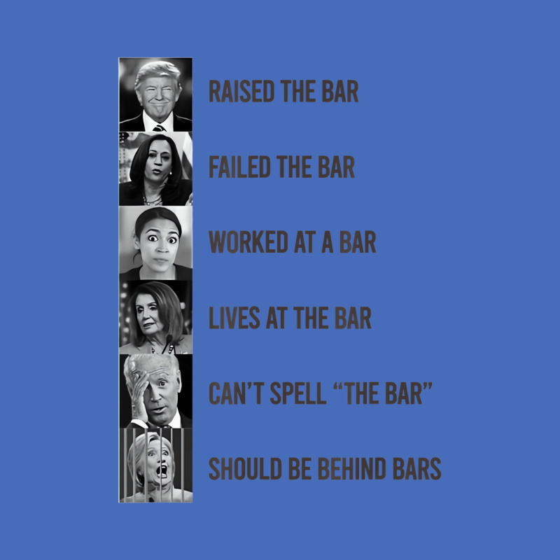 Custom Behind Bar Raised The Bar Failed The Bar Funny BÃ Basic T-shirt ...