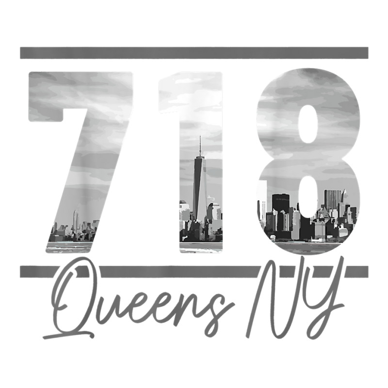 New York City 718 Area Code Skyline Queens Ny Nyc Vintage T Shirt Cub ...
