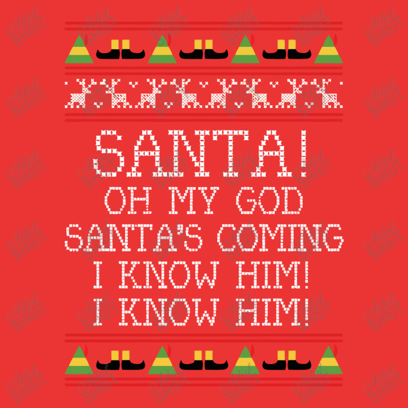 Santa Oh My God I Know Him Elf Quote Christmas Mesh Cap By Baikteman ...