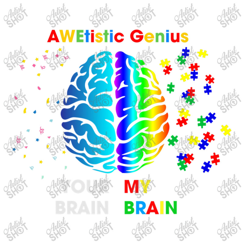 Autism Awareness My Brain Is Awetistic Genius Autistic Queen Paper Bag ...