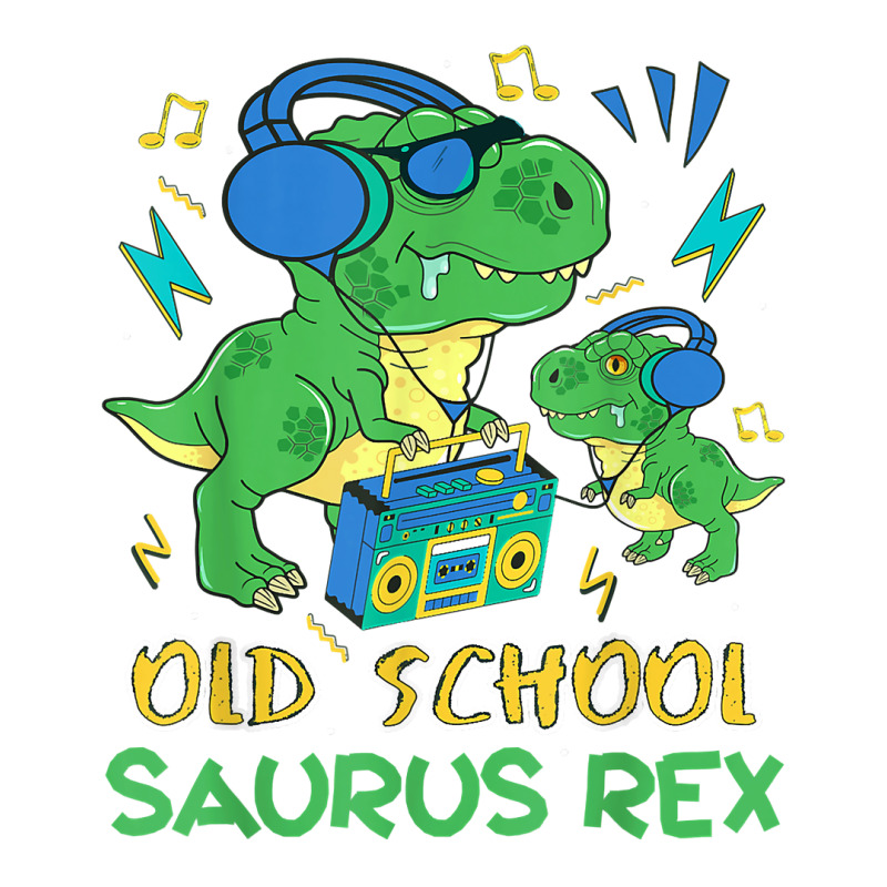 Funny Old School Saurus Rex Dinosaur 80s 90s Stereo Vibes Debie Paper ...