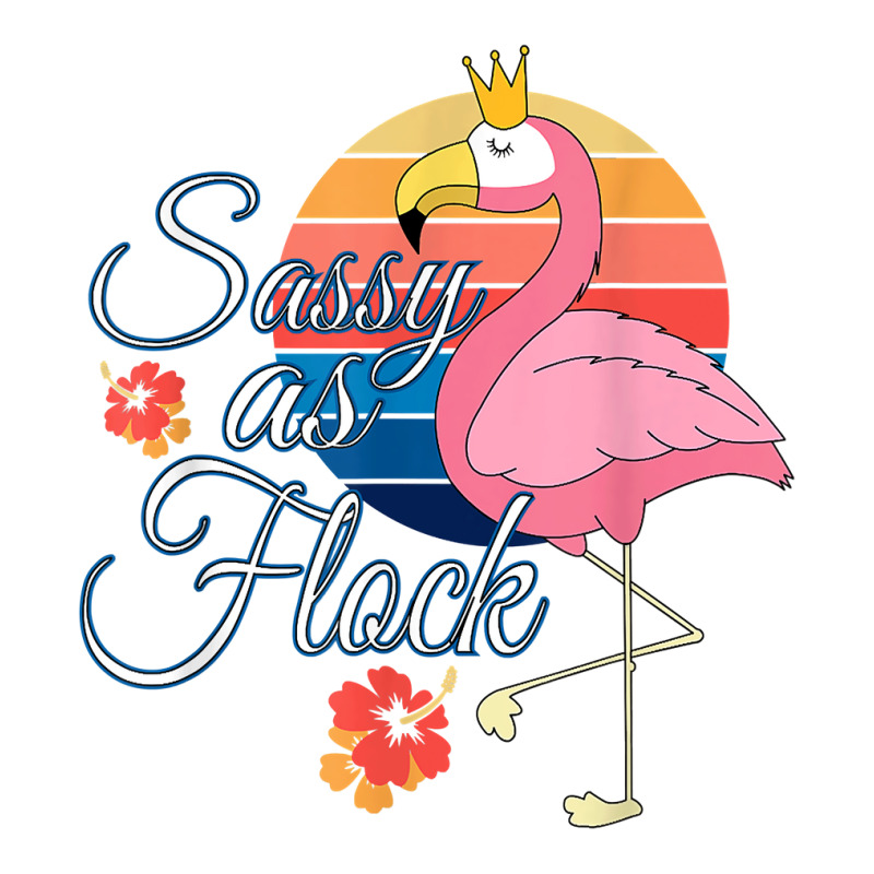 Sassy As Flock Retro Sunset Cute Pink Flamingo Bird Puns Cub Paper Bag ...