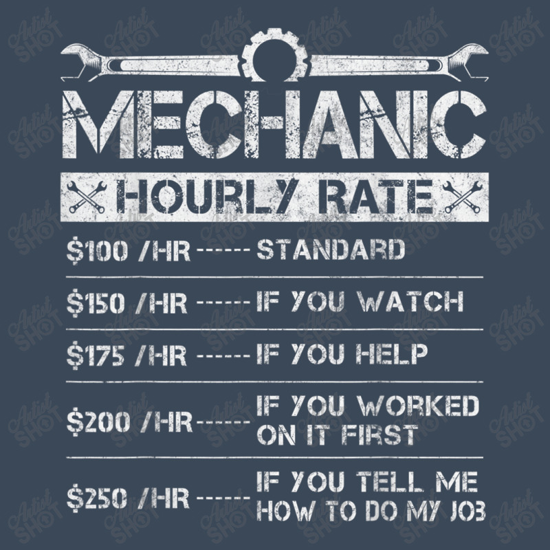 Mechanic Dad Mechanic Hourly Rate Worker Labor Rates Grandpa Flat Bill ...