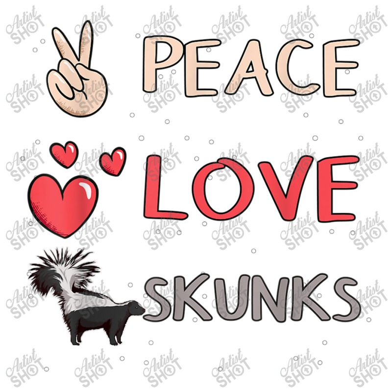 Skunk Quote Skunk Peace Love Skunks Art Character Wine Paper Bag - 5 1/ ...