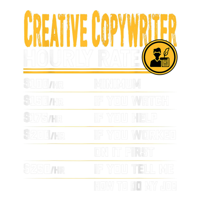 Funny Creative Copywriter Author Novelist Hourly Rate Cub Paper Bag - 8 ...
