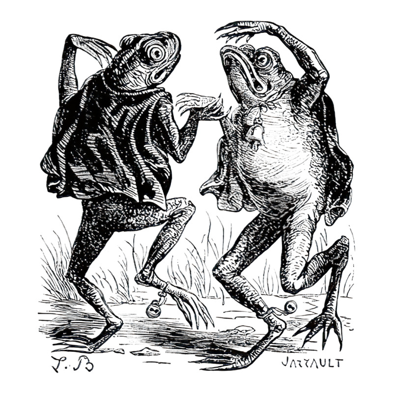 Dancing Toads, Vintage Style Demon, Toads, Frog, Frogs, Dance, Dancing ...