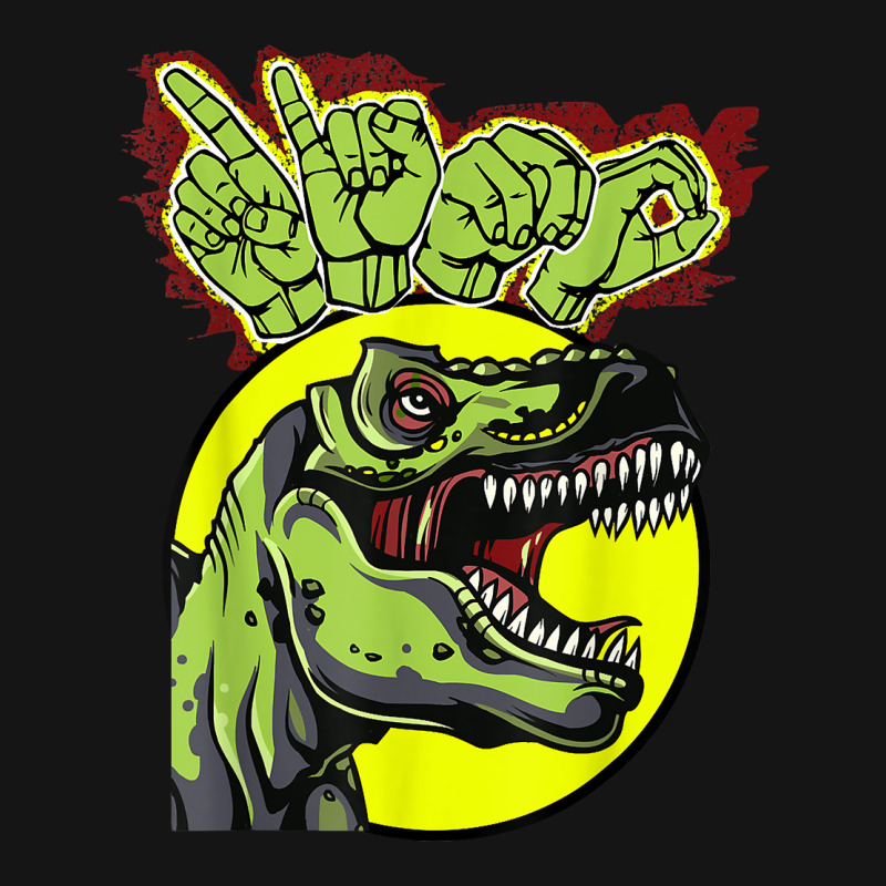 Dino Dinosaur T Rex Asl American Sign Language T Shirt Mesh Cap By ...