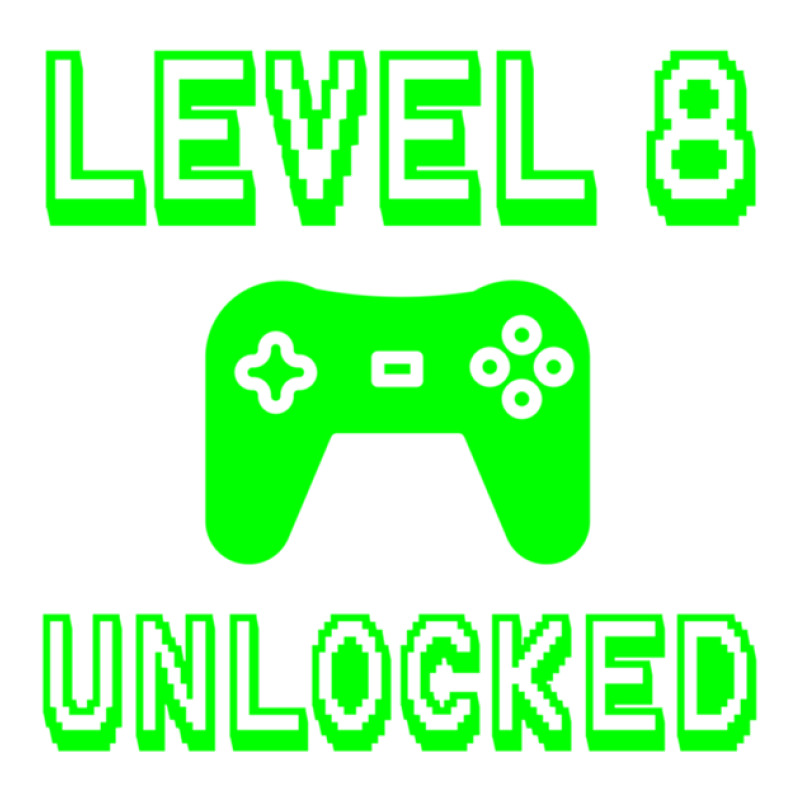 Level 8 Unlocked 8th Gamer Birthday Gift Gaming Retro Double Wine Paper ...