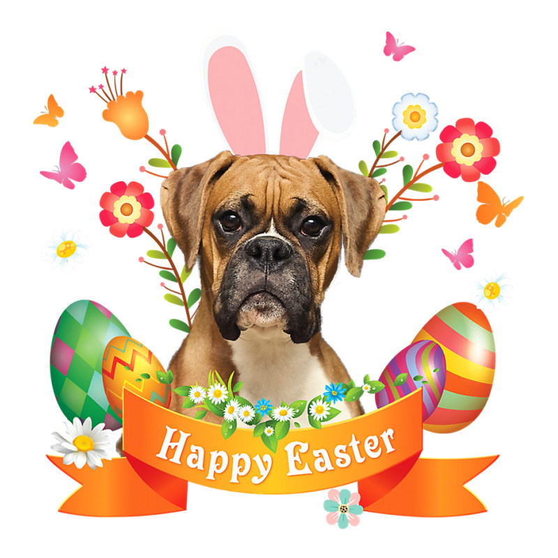 Boxer Dog Bunny Boxer Dog Happy Easter Day Lover Egg Hunt Lovely Cute ...