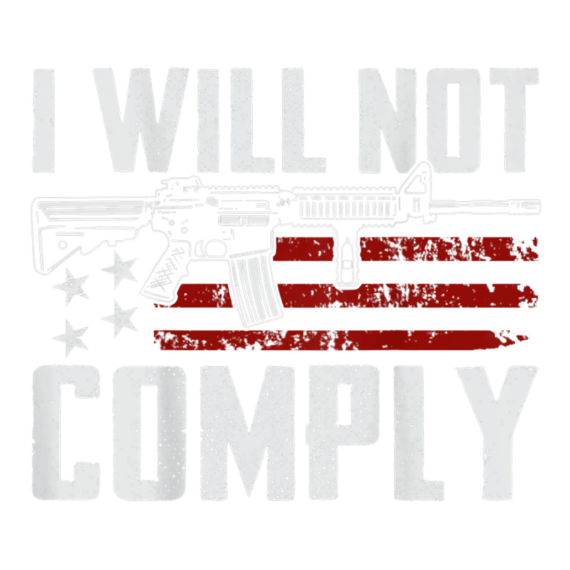 I Will Not Comply Ar15 Usa Flag Pro Gun Rights (on Back) Queen Paper ...