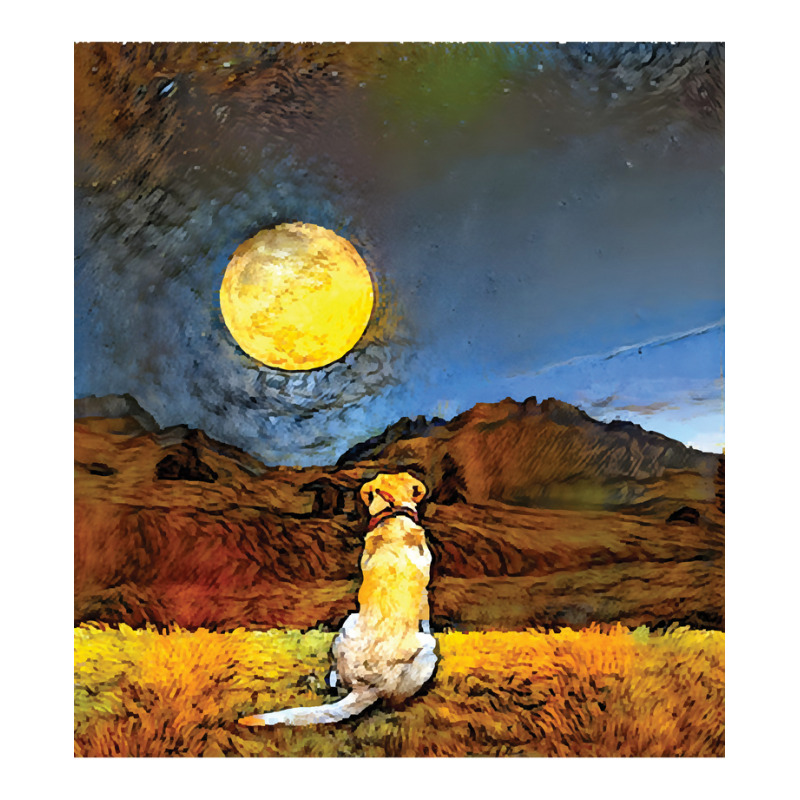 Dog And The Moon, Moon Art, Sky Moon, Dog Painting Art, Looking At The ...