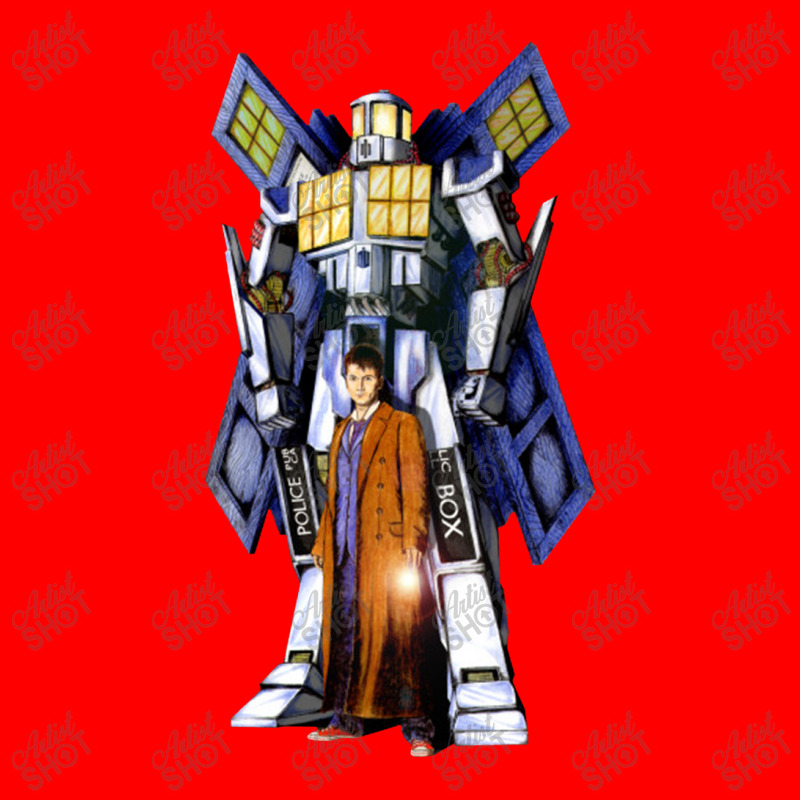 10th Doctor With Big Giant Retro Transformers Phone Box Doctor Who ...