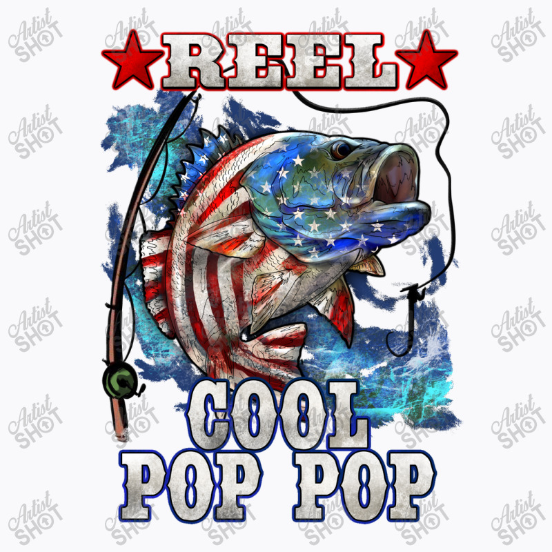 Reel Cool Pop Pop American Flag Bass T-shirt By Lillyallendesigns ...
