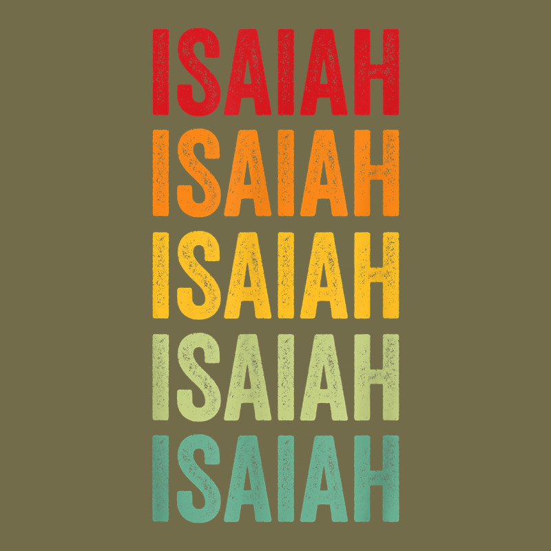 Isaiah Rainbow Repetition Of Isaiah Name Text T Shirt Dyed Cap By ...