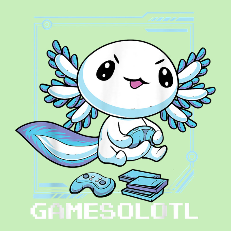 Gamesolotl Gamer Axolotl Fish Playing Video Games Lizard For Fans Urban ...