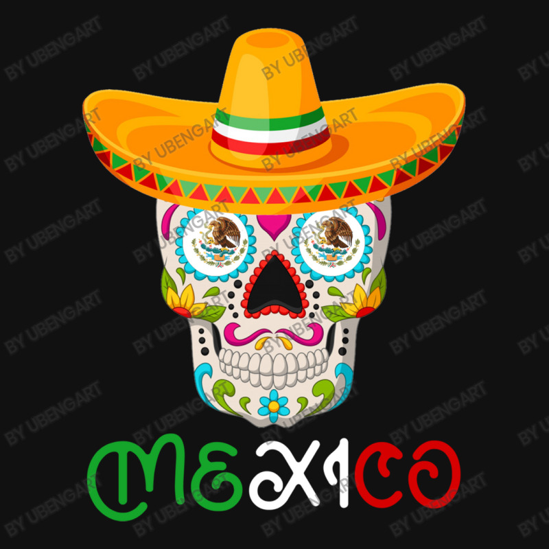 Proud Mexico Sugar Skull Mexican Cinco De Mayo Shield Patch By Ubengart ...