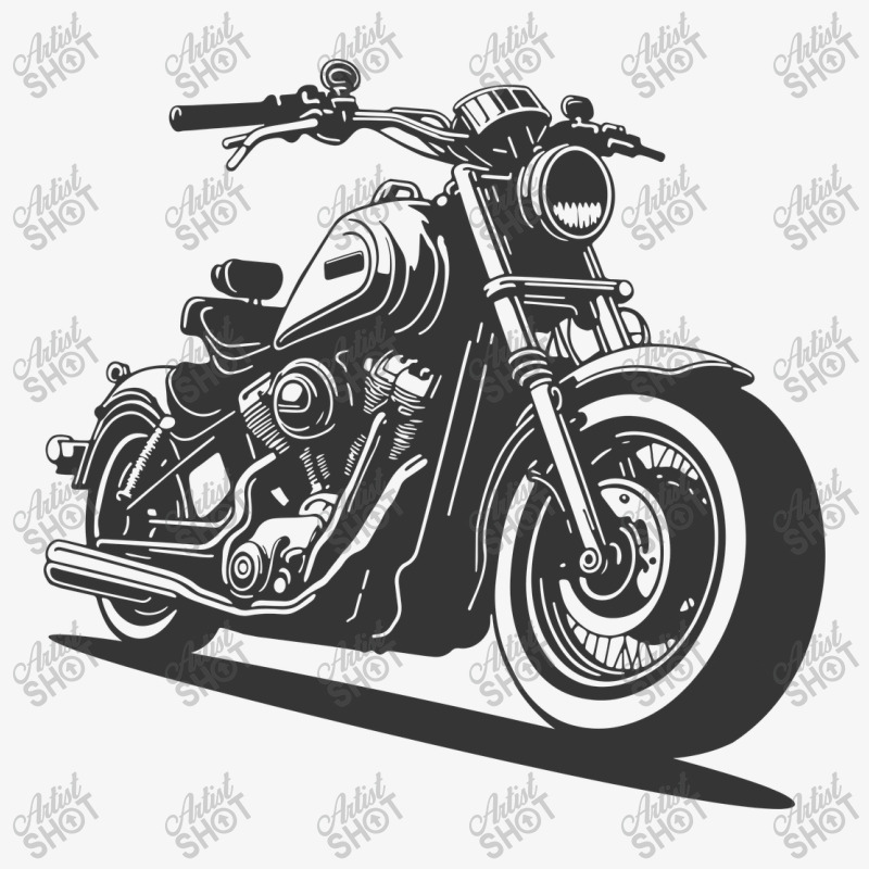 Classic Motorcycle Illustration Ladies Fitted T-shirt By Samstudio - Artistshot