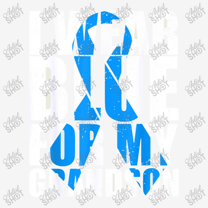 Ribbon Autism I Wear Blue For My Grandson Autism Awareness Travel Mug ...