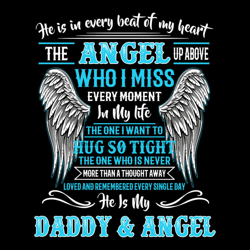 He Is In Every Beat Of My Heart He Is My Daddy And Angel Pullover Hood Bicycle License Plate By ...