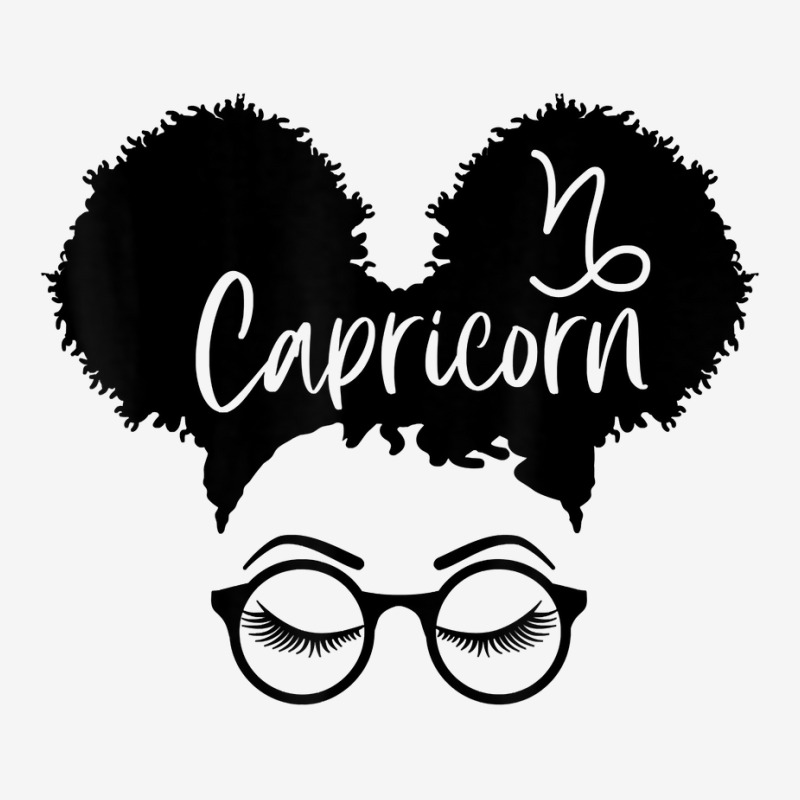 Capricorn Zodiac Sign Afro Puffs African Hair Buns Astrology T Shirt ...