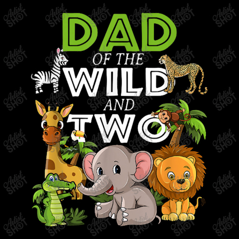 Dad Of The Wild Two Zoo Birthday Safari Jungle Animal Fleece Short By ...