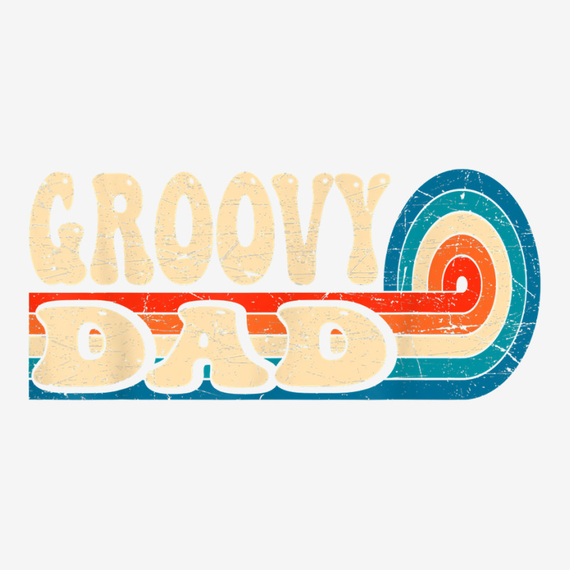 Mens Groovy Dad 70s Aesthetic Nostalgia 1970's Retro Dad T Shirt Oval ...