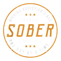 Sober Since 2019 3 Year Sobriety Anniversary Quote T Shirt Men's Polo ...