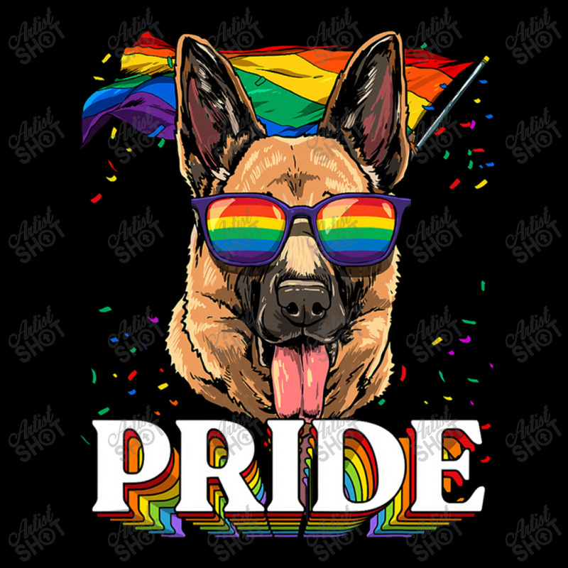 German Shepherd K9 Dog Lgbt German Shepherd Gay Pride Lgbtq Rainbow Fl Portrait Canvas Print By ...