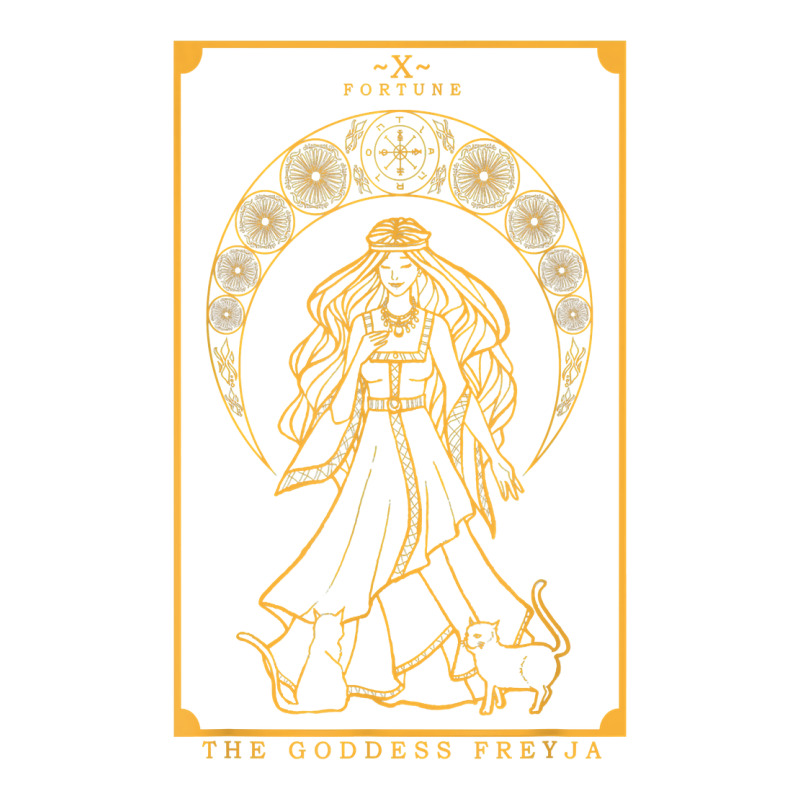 Norse Goddess Freyja Tarot Card Freya Pagan Witch Cat Gift T Shirt ...