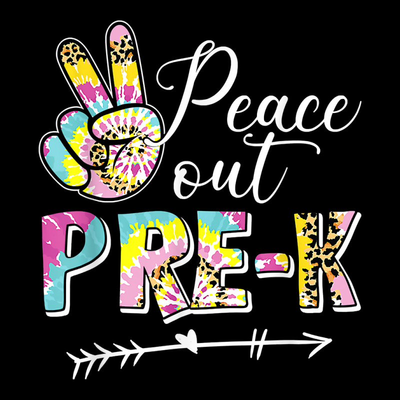 Tie Dye Peace Out Pre K Last Day Of School Summer Beach T Shirt Bicycle ...