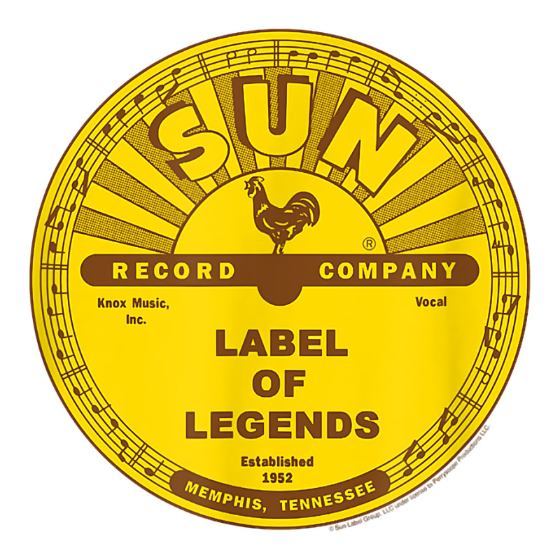 Sun Records Label Of Legends T Shirt Sticker By H.avenaver - Artistshot