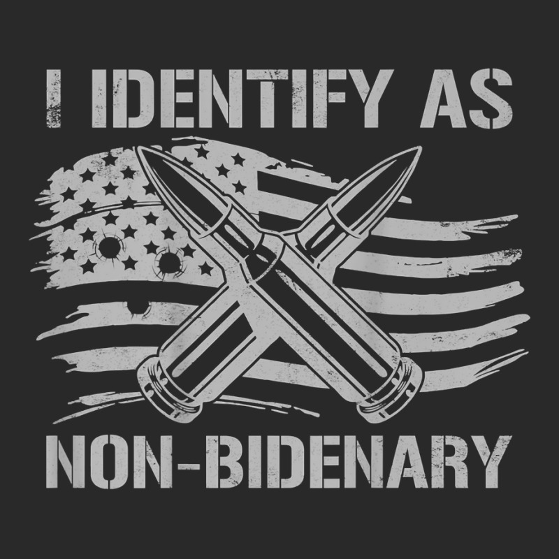 Funny I Identify As Non Bidenary American Flag (on Back) T Shirt ...