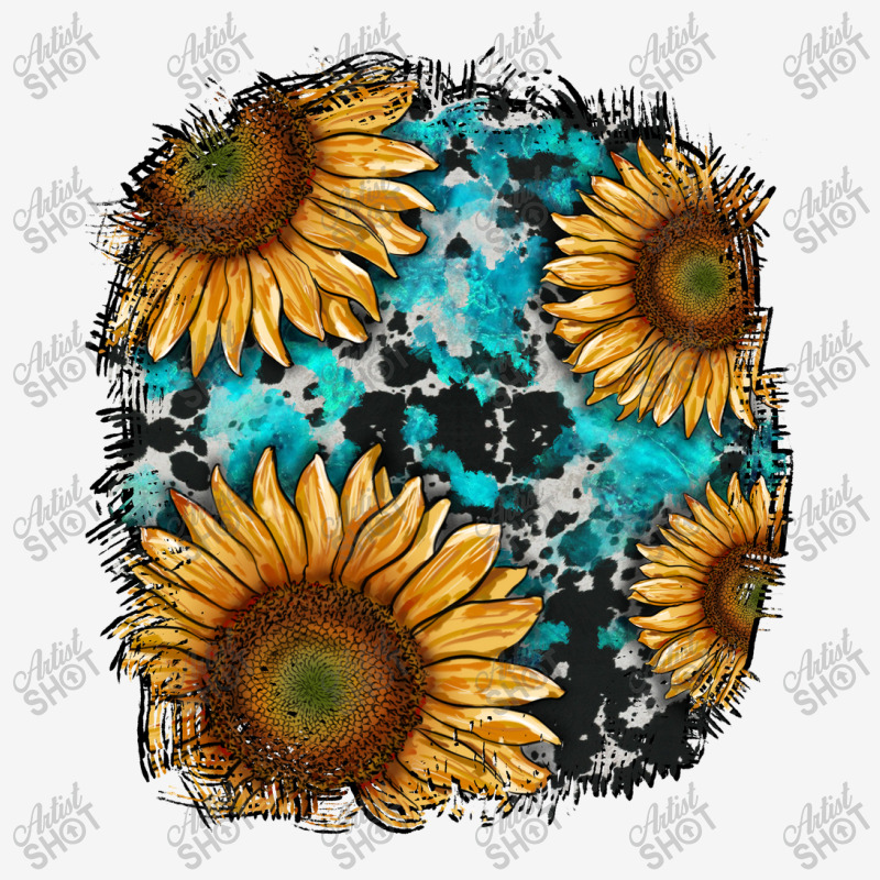 Sunflower Cowhide And Turquoise Patches Bicycle License Plate By ...