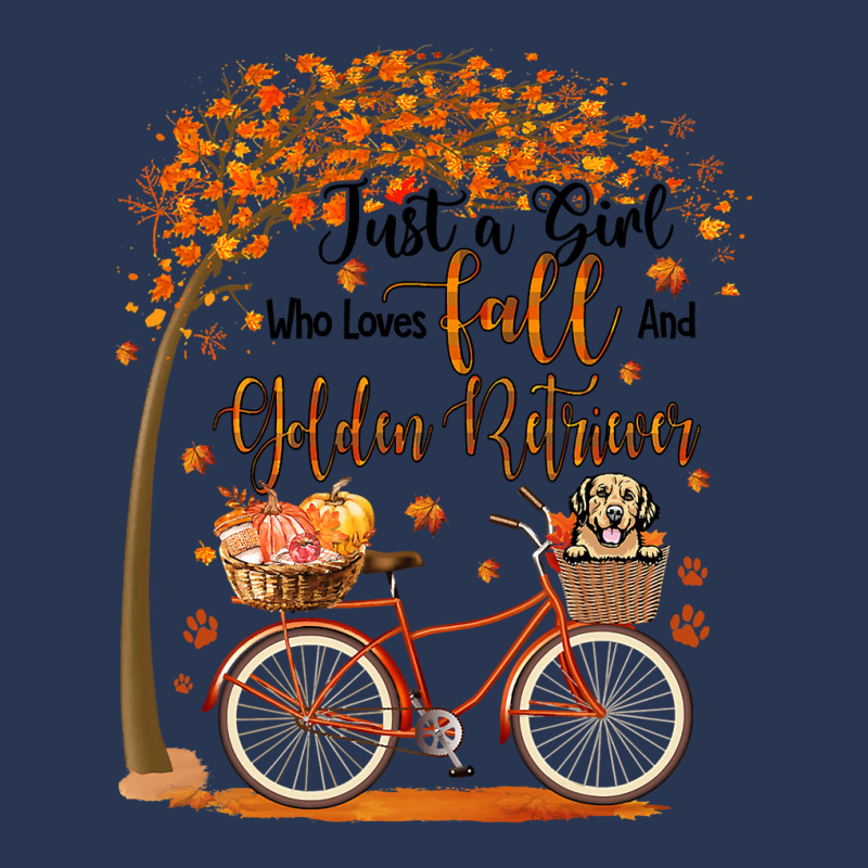 Golden Retriever Dog Just A Girl Who Loves Golden Retriever And Fall T Men Denim Jacket By ...