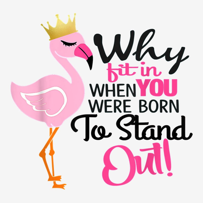 Why Fit In When You Were Born To Stand Out Flamingo T Shirt Shield ...