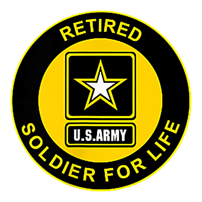 Retired Us Army Soldier For Life T Shirt Veteran Sticker By Ruffelbzk ...