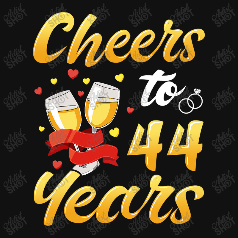 Champagne Married Couple Cheers To 44 Years Of Marriage T Shirt ...
