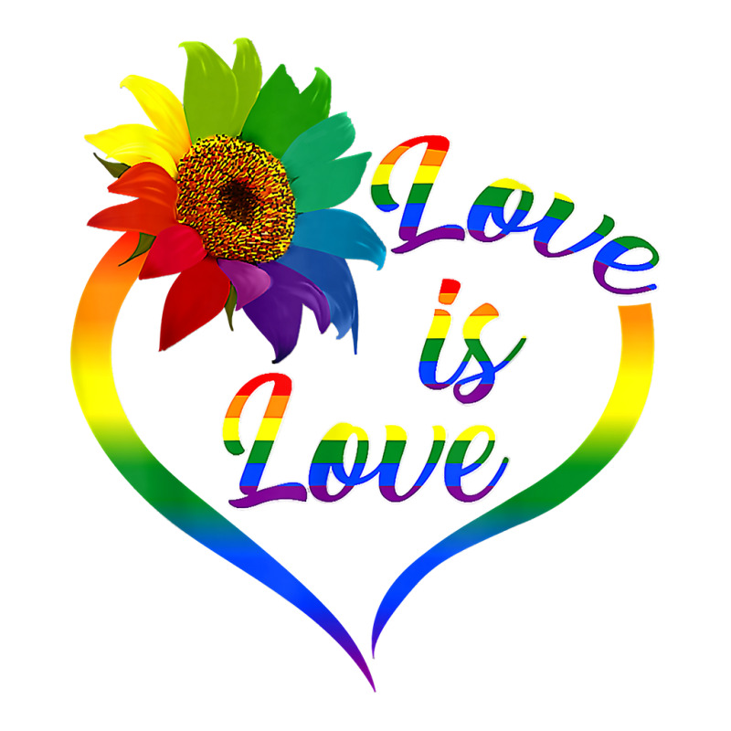 Rainbow Sunflower Love Is Love Lgbt Gay Lesbian Pride T Shirt Sticker