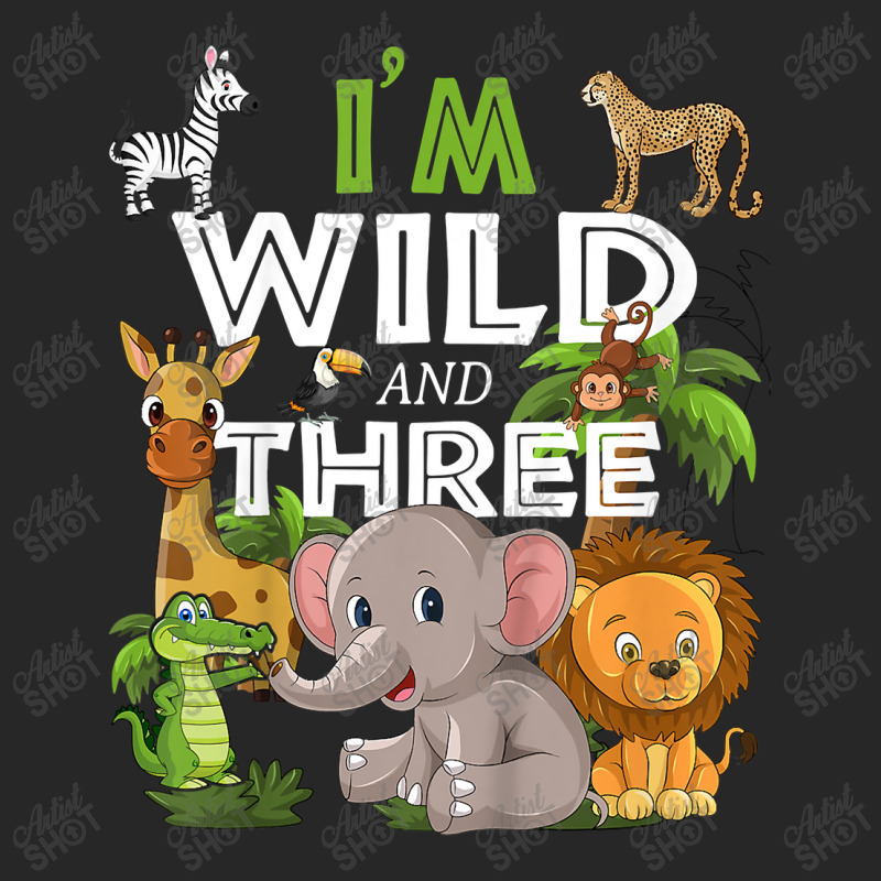 Kids I'm Wild And Three Zoo Theme Birthday Safari Jungle Animals Women ...